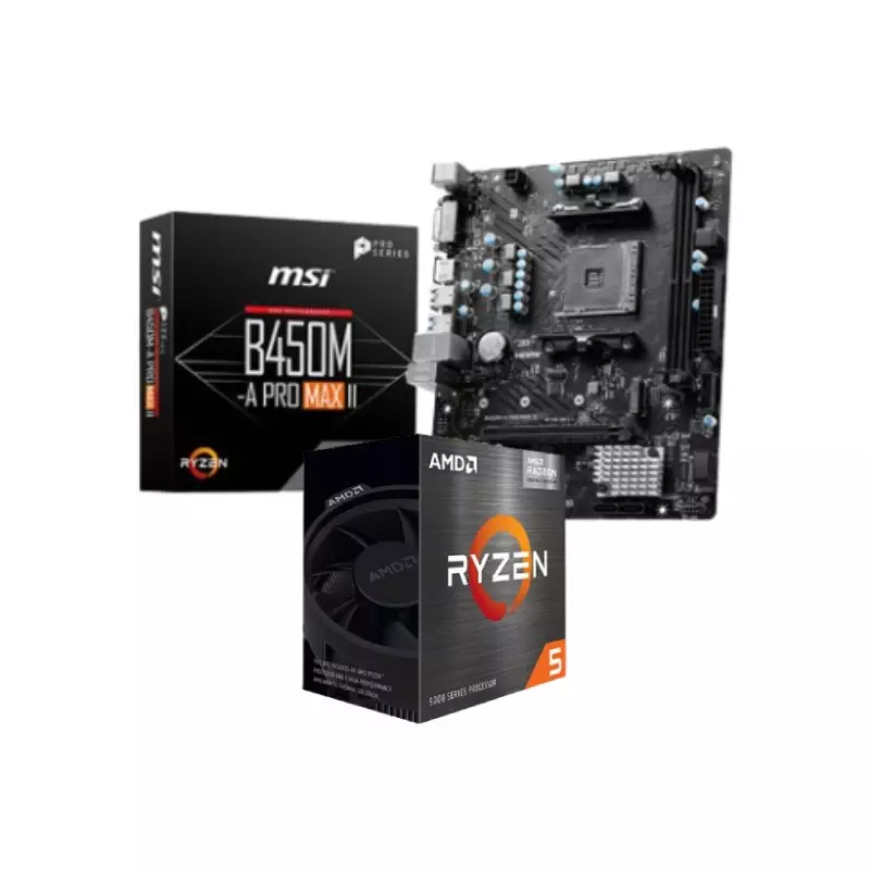 AMD RYZEN 5 5600G PROCESSOR AND MSI B450M-A PRO MAX II MOTHERBOARD COMBO PRICE IN BD | TECHLAND BD