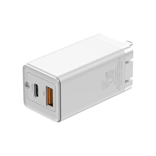 BASEUS GAN2 QC USB-C 45W WHITE WALL CHARGER PRICE IN BD | TECHLAND BD