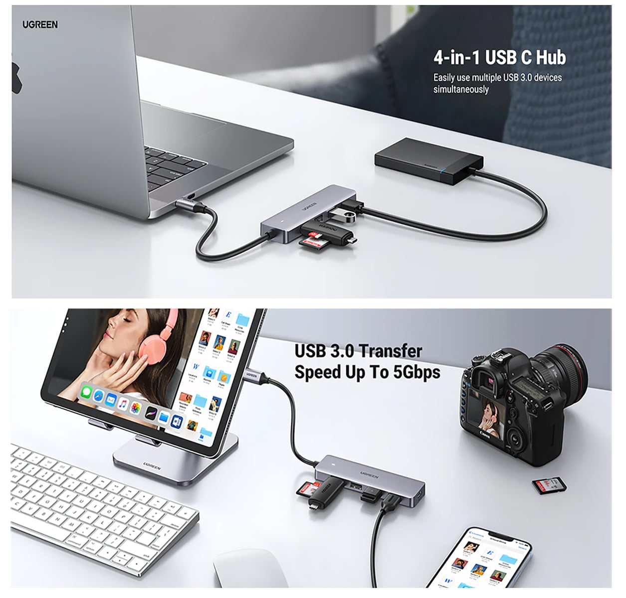 Ugreen 4 Ports USB Type-C Hub Price in BD 2025-Techland BD