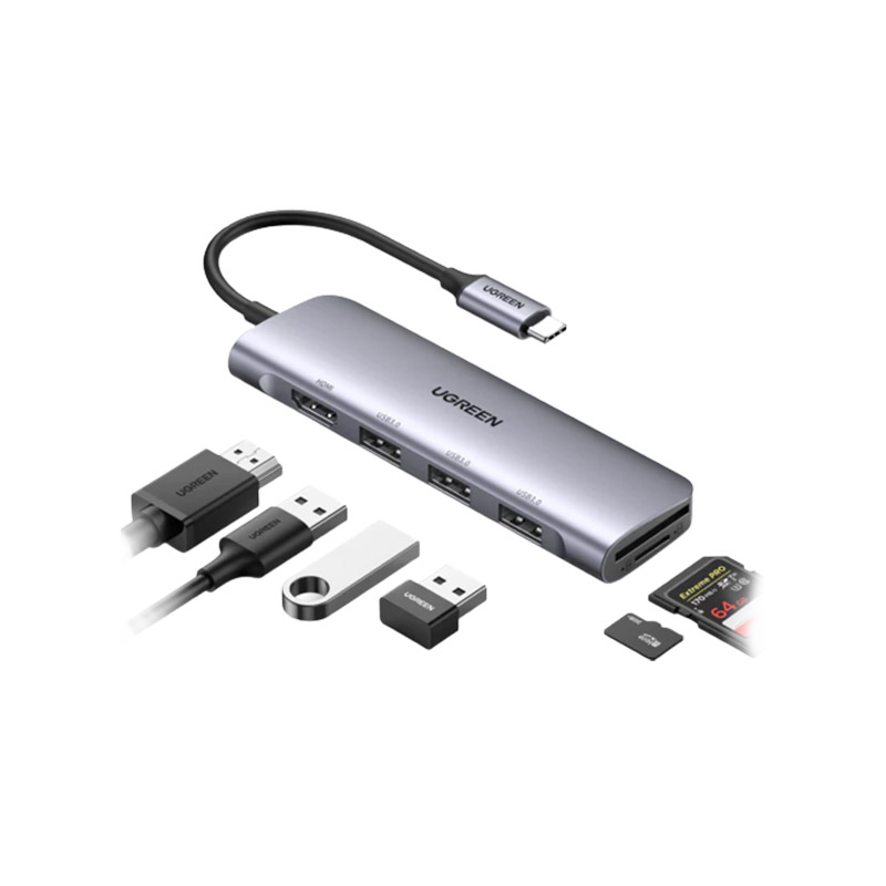 Ugreen CM511 6-in-1 Type-C USB Hub Price in BD - Techland BD