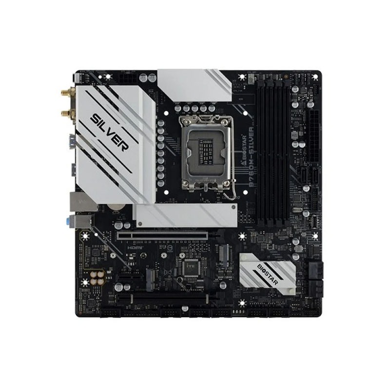 Biostar B760M-SILVER DDR5 12th/13th/14th Gen mATX Motherboard Price in ...
