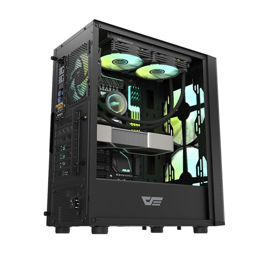 AIGO DARKFLASH DK360 ATX CASE (BLACK) Price in Bangladesh -Tech Land BD