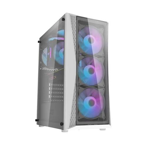 Aigo DarkFlash DK352 PLUS Tempered Glass ATX Case (WHITE) Price in Bangladesh -Tech Land BD