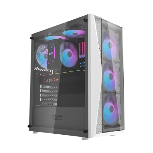 Aigo DarkFlash DK352 PLUS Tempered Glass ATX Case (WHITE) Price in Bangladesh -Tech Land BD