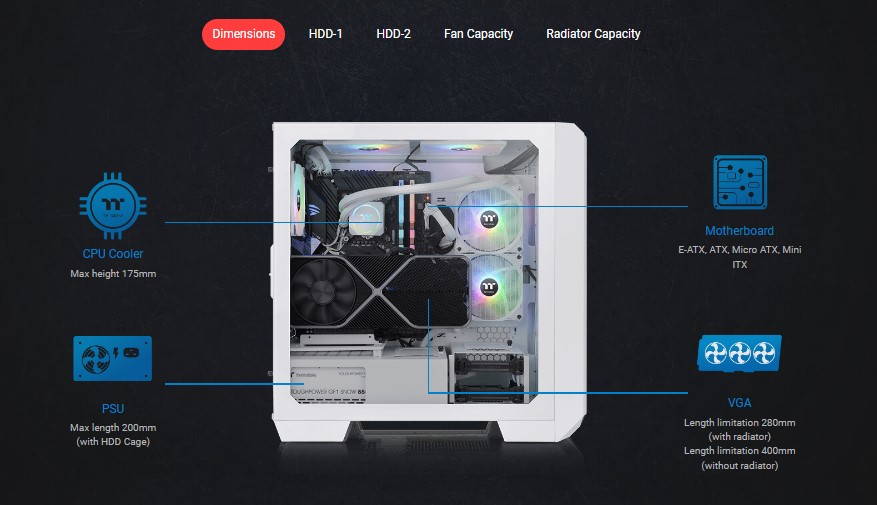THERMALTAKE VIEW 300 MX SNOW CASING PRICE IN BD | TECHLAND BD