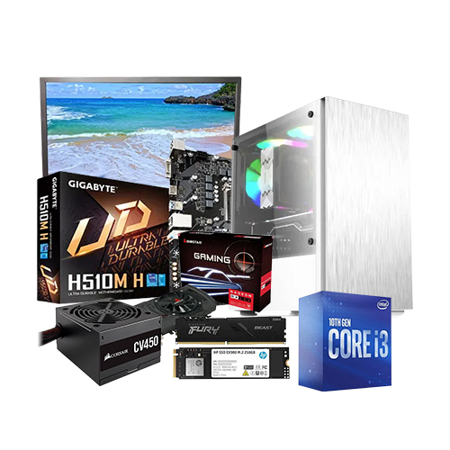 Intel Core I3-10100F Gigabyte H510M H 8GB RAM 256GB SSD RX550 4GB DDR5 ...