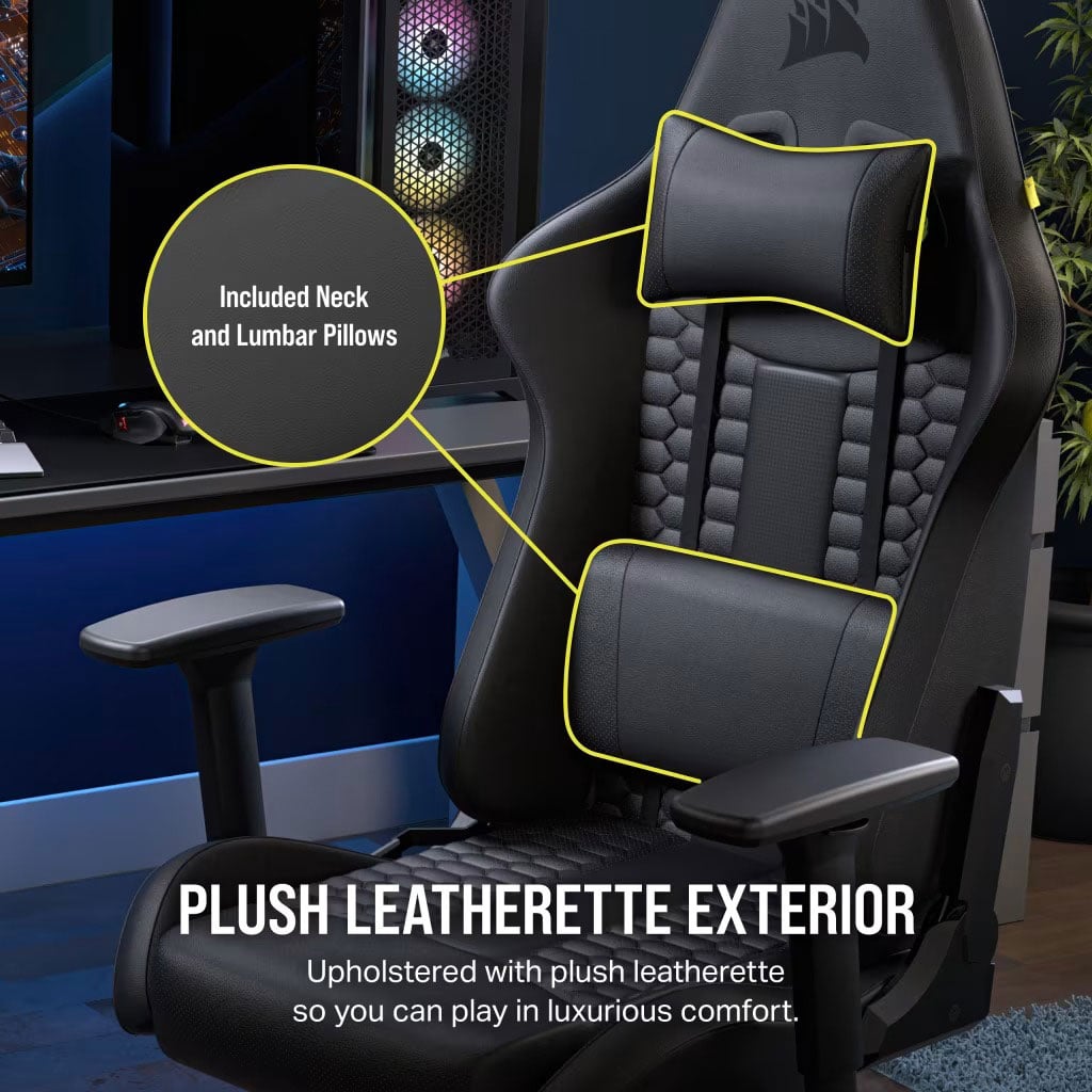 CORSAIR TC100 RELAXED Leatherette Black Gaming Chair Price in BD