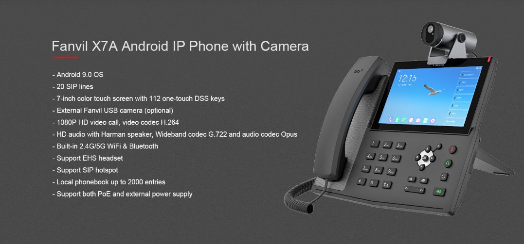 FANVIL X7A ANDROID IP PHONE WITH CAMERA PRICE IN BD | TECHLAND BD