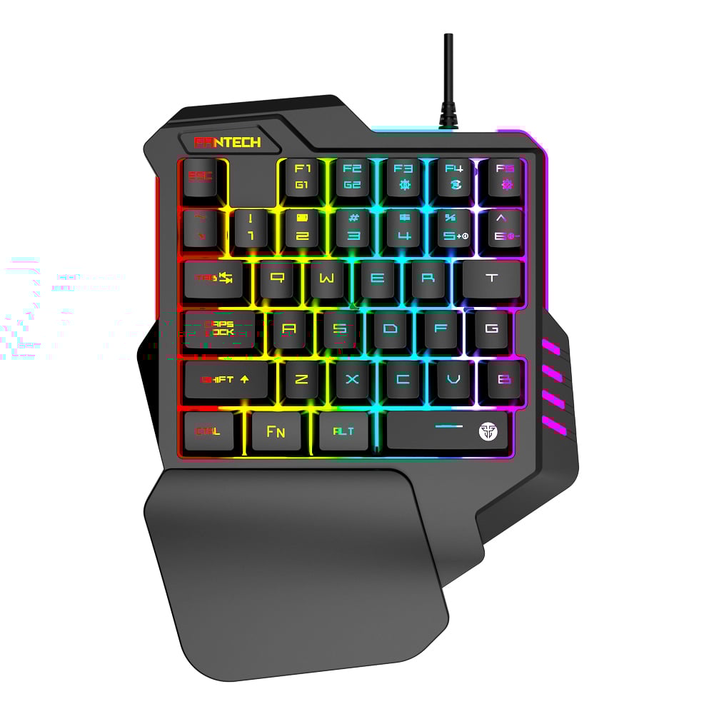FANTECH ARCHER K512 RGB Waterproof Ergonomic 35Keys Mechanical One-Hand ...