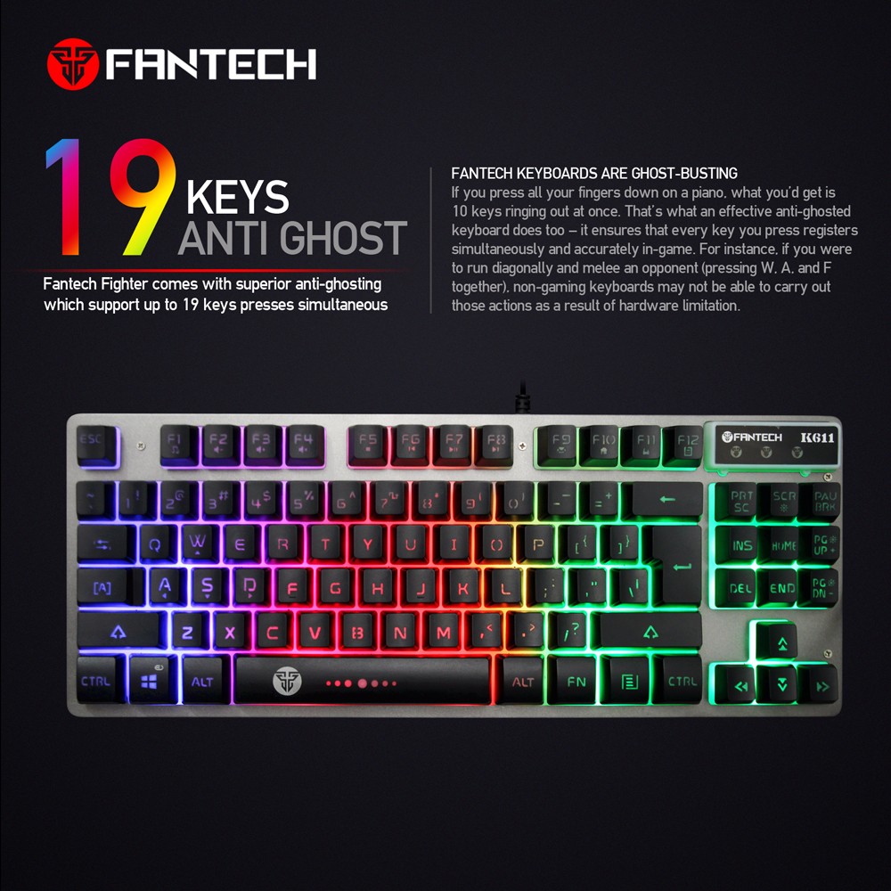 FANTECH K611 FIGHTER GAMING KEYBOARD Price in bangladesh