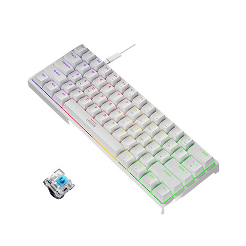 LEAVEN K620 WIRED MECHANICAL KEYBOARD WHITE PRICE IN BD | TECHLAND BD