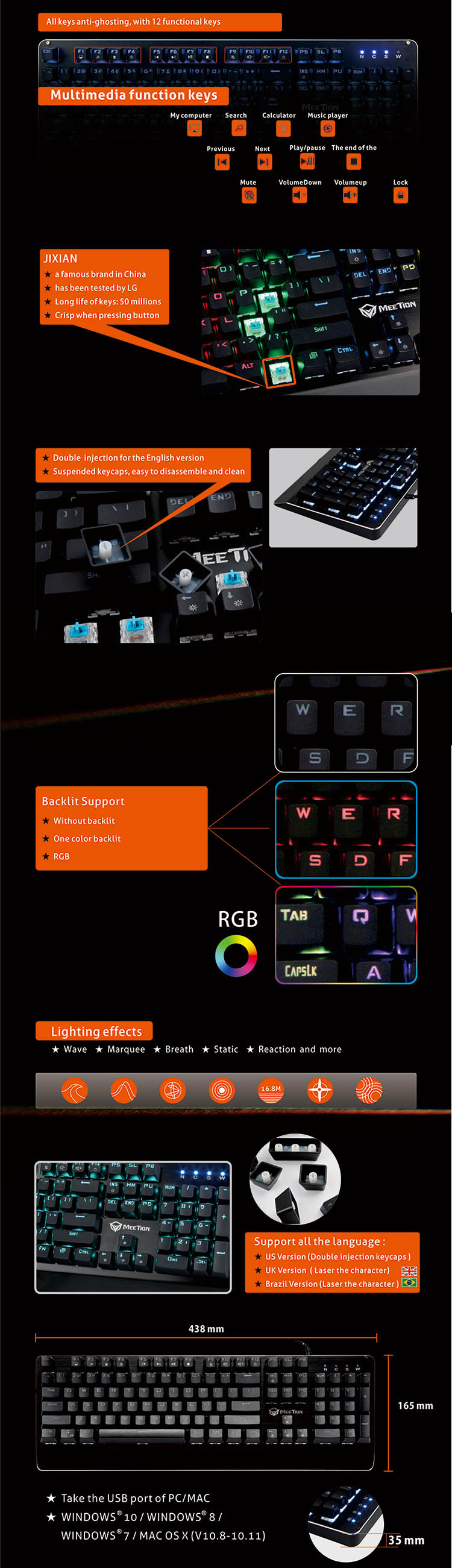 Meetion MT-MK01 Gaming Keyboard Price in Bangladesh