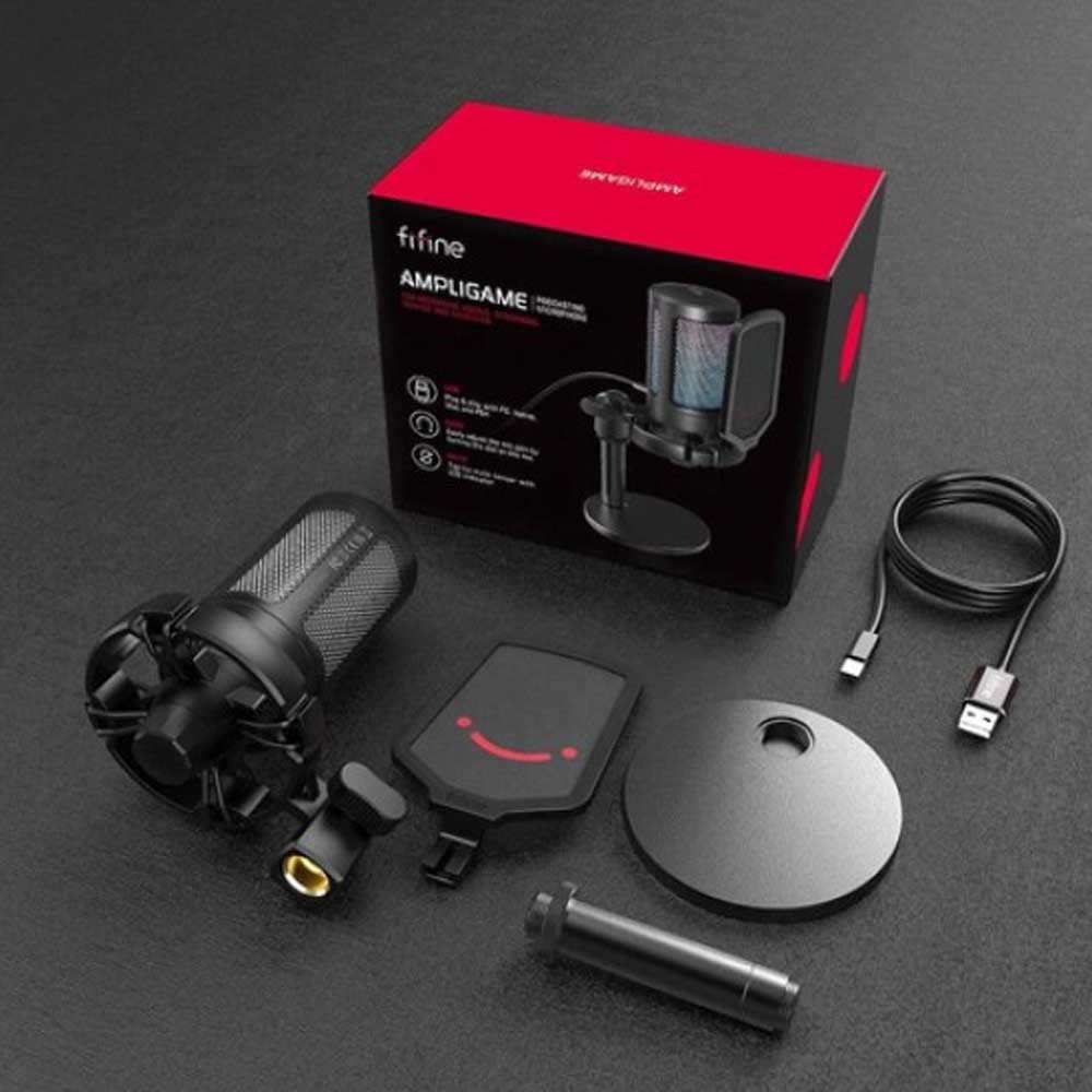 Buy FIFINE Ampligame A6 RGB USB Condenser Microphone in Bangladesh 2023 ...