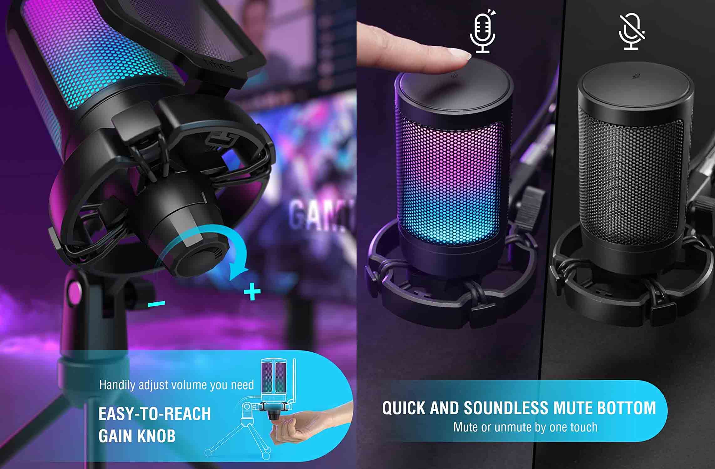 Buy FIFINE Ampligame A6 RGB USB Condenser Microphone in Bangladesh 2023 ...