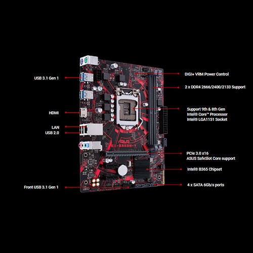 ASUS EX-B365M-V LGA 1151 mATX Intel motherboard price in bangladesh