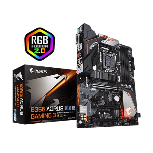 GIGABYTE B360 AORUS GAMING 3 LGA1151 RGB DUAL CHANNEL INTEL MOTHERBOARD ...