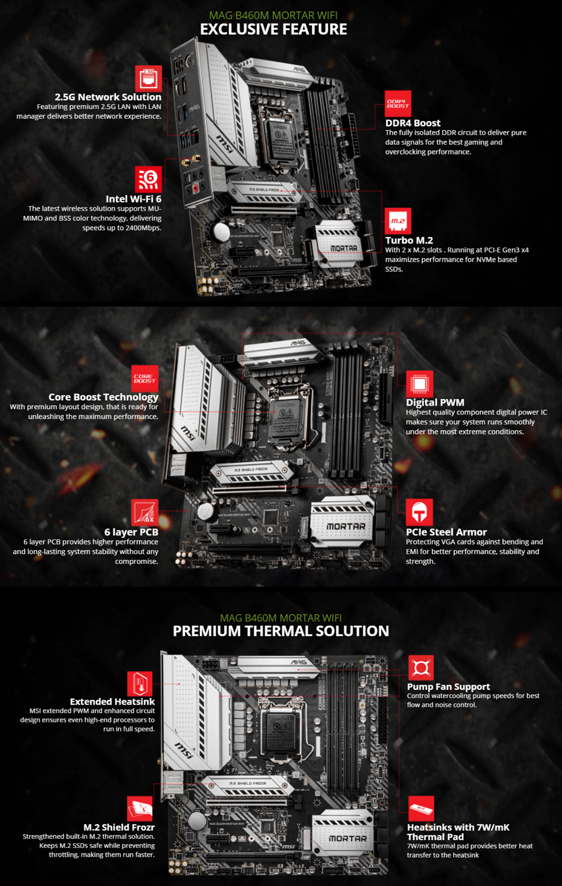 MSI MAG B460M Mortar Wi-Fi Motherboard Price in BD -TechLand BD