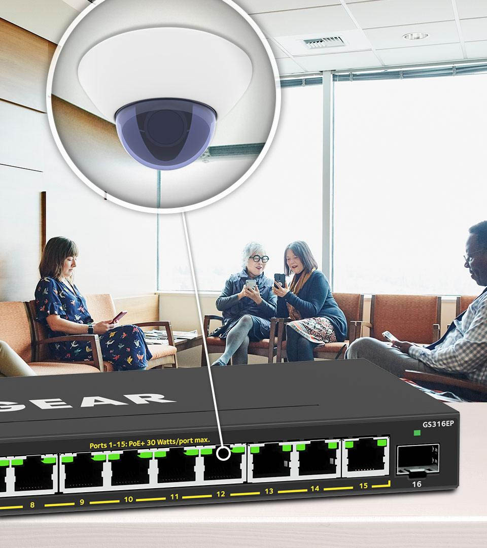 Netgear GS316EP 16-Port PoE+ Gigabit Ethernet Plus Switch