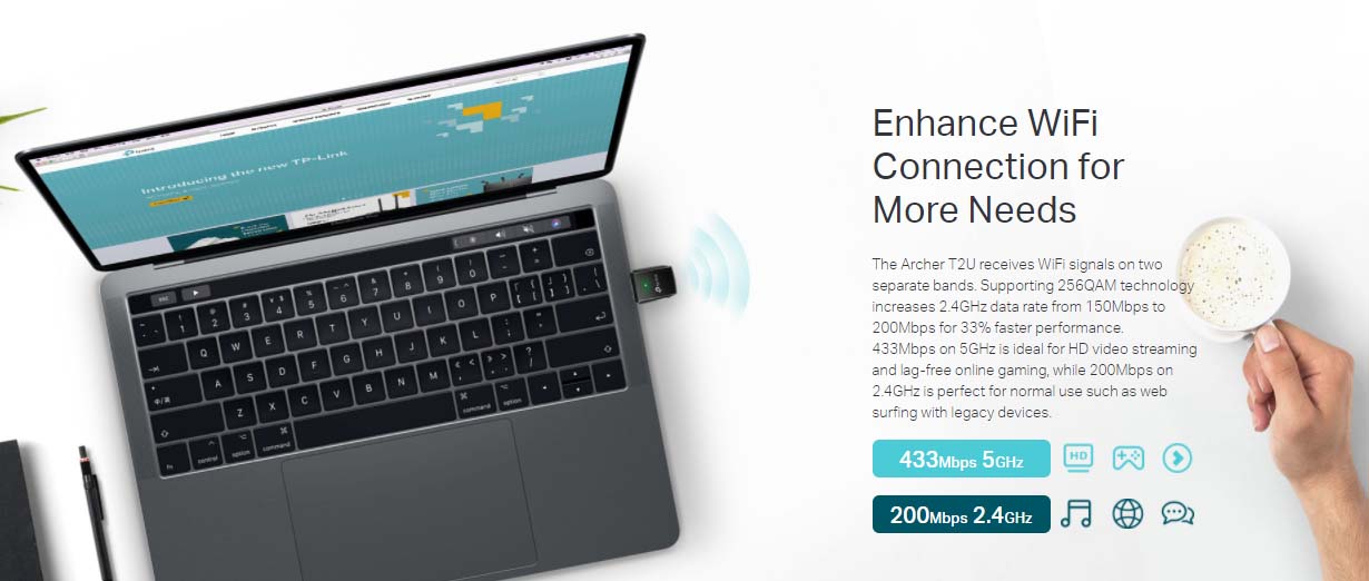 AC600 Wireless USB Adapter Price in Bangladesh - Tech Land BD