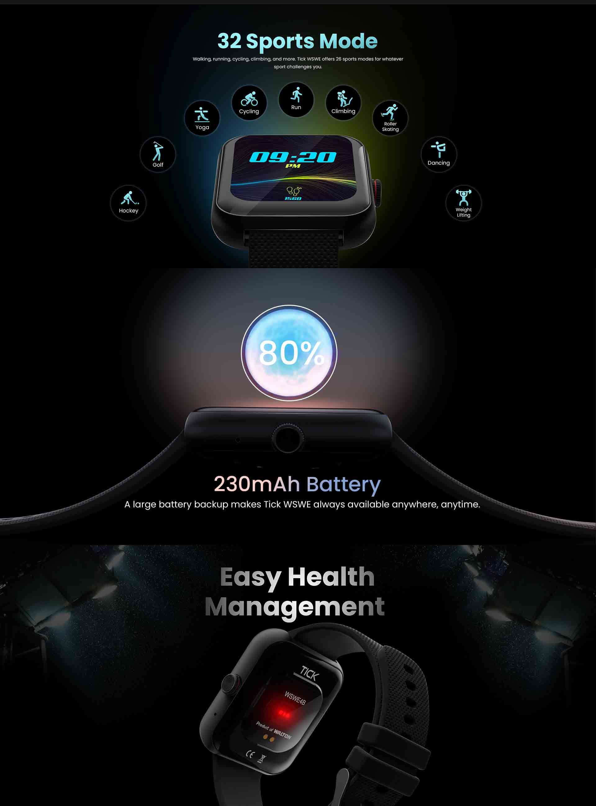 Buy Walton Tick WSWE6G 1.69-inch Smart Watch (Gray) in Bangladesh 2023 ...