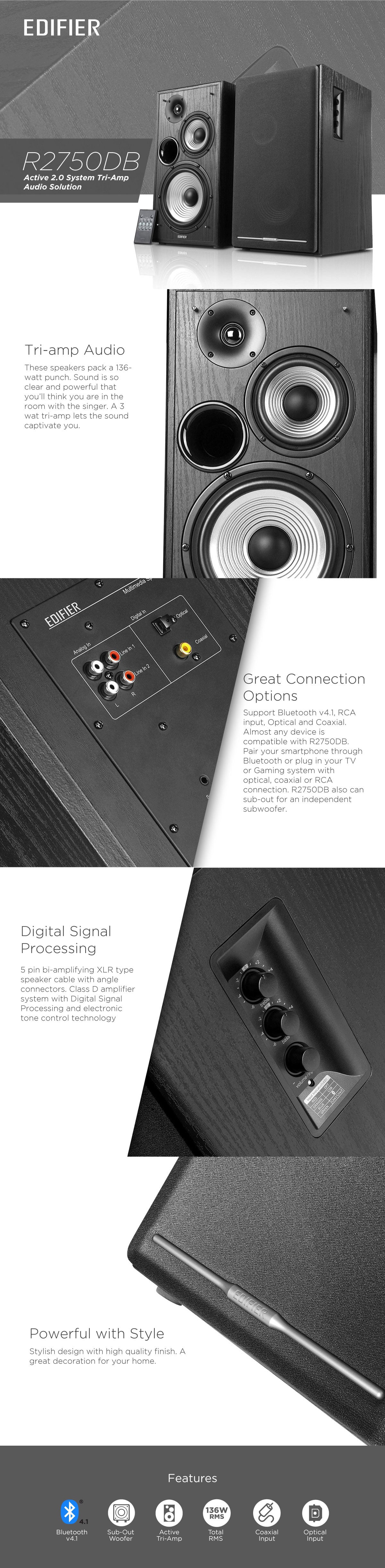 Edifier R2750DB Bookshelf Bluetooth Speaker Price in Bangladesh