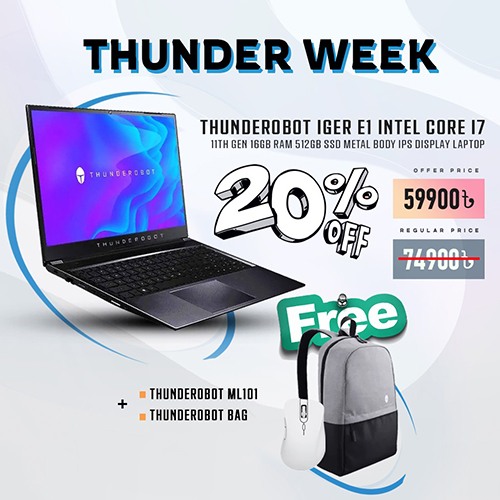 THUNDEROBOT IGER E1 CORE I7 11TH GEN 15.6" FHD LAPTOP PRICE IN BD ...